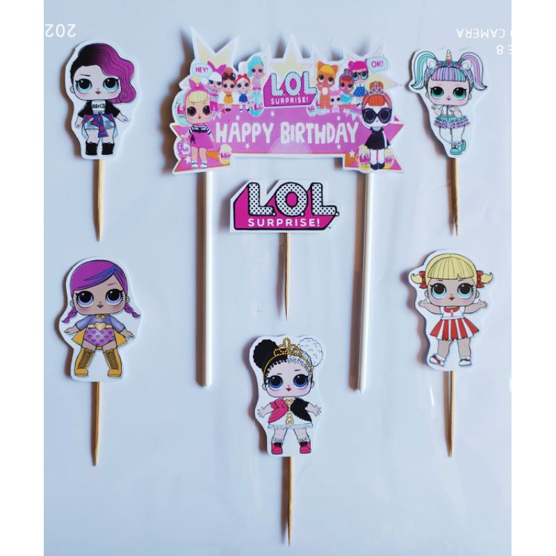 Jual TERMURAH !!! Cake Topper Hiasan Kue LOL Surprise (1 set isi 7 pcs ...
