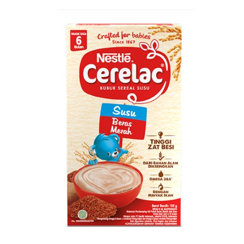 Jual Nestle Cerelac Bubur Bayi Instant Rasa Beras Merah Susu Box 120 g ...