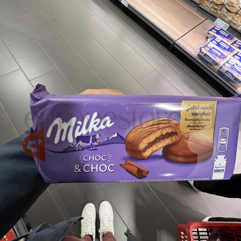 Jual Milka Choc&Choc Biscuits 175g | Biskuit Cokelat Milka | Shopee ...