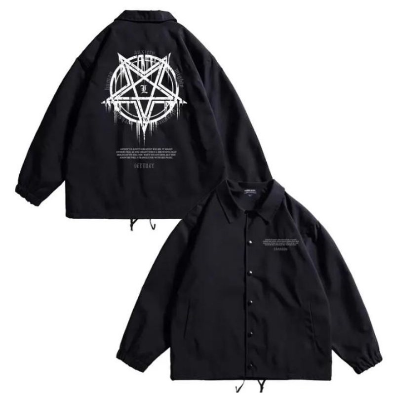 Jual TERMURAH JAKET PARASUT CJ PRIA ANTI AIR / Jaket Coach Naga Hitam ...