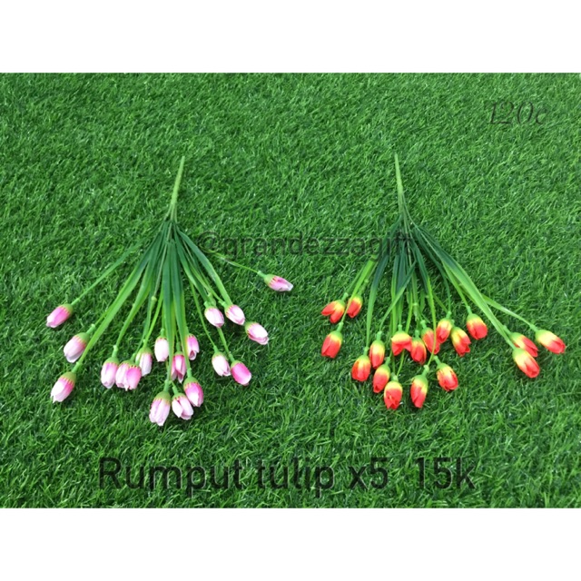 Jual Rumput tulip x5 / rumput plastik / rumput palsu | Shopee Indonesia