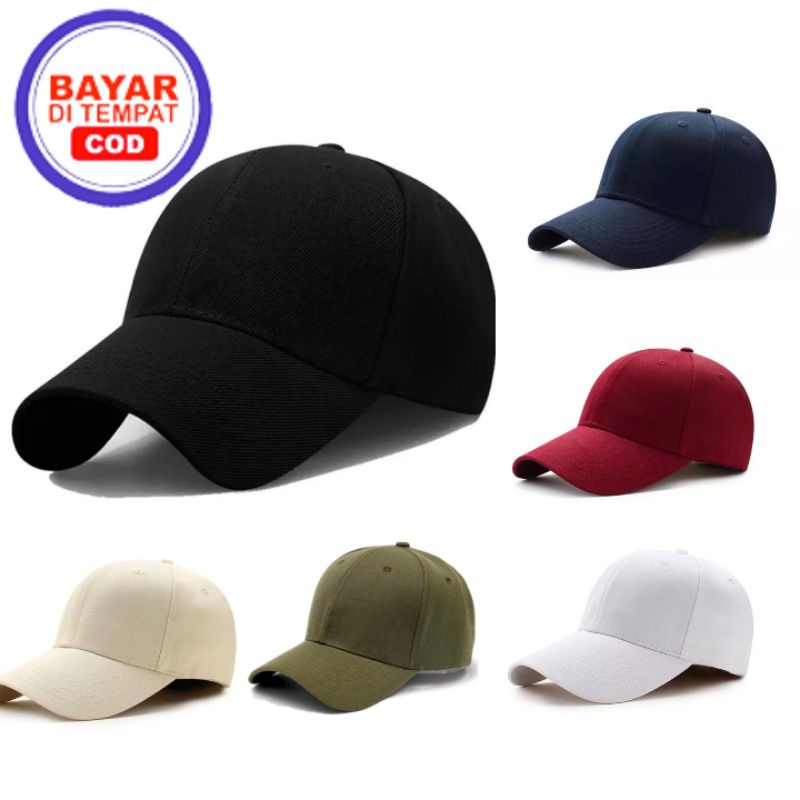 Jual TOPI BASEBALL POLOS / TOPI POLOS KATUN PREMIUM / TOPI POLOS ...