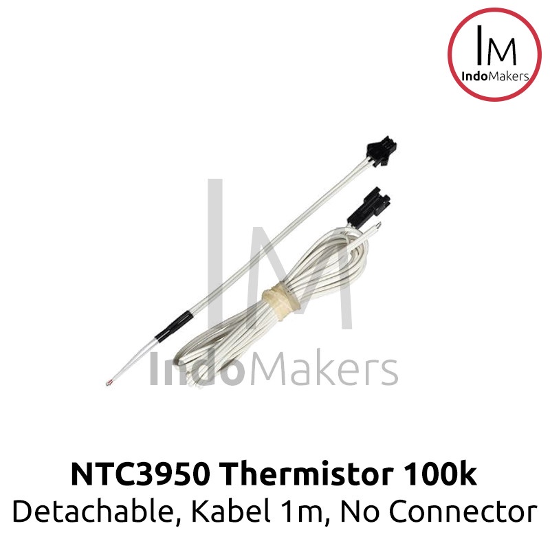 Jual 3D Printer Thermistor 100k Detachable No Connector 1 meter ...