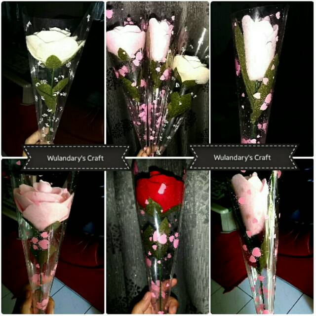 Jual Bunga flanel setangkai (mawar/tulip) | Shopee Indonesia