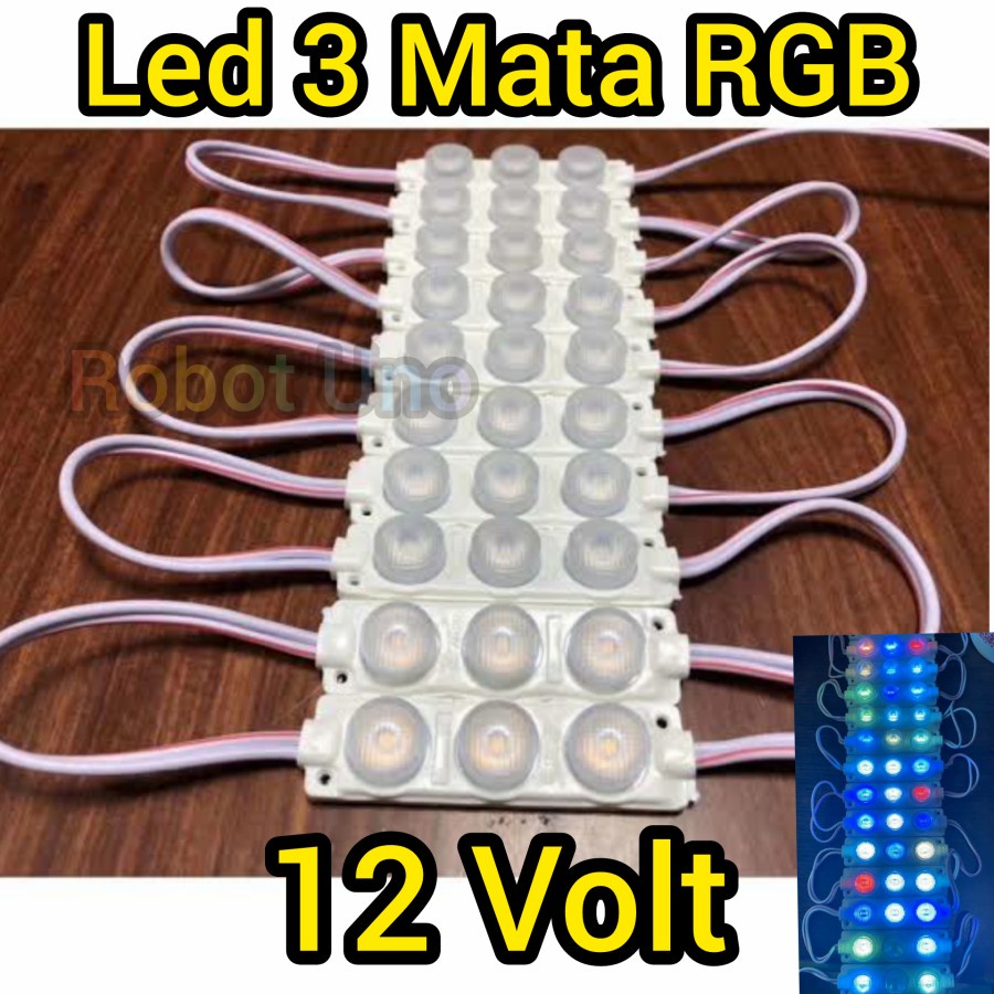 Jual Modul LED RGB 3 Mata Type 3030 12Volt | Shopee Indonesia