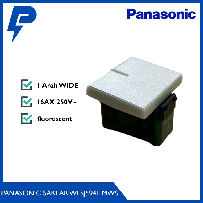 Jual PANASONIC Saklar ECO Wide 16A Style E Series Silver WESJ5941 MWS ...