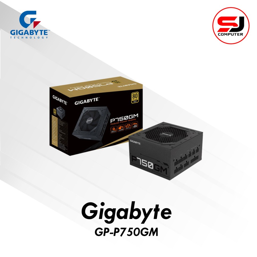 Jual POWER SUPPLY PSU GIGABYTE P750GM 750W 80+ GOLD FULL MODULAR GP ...