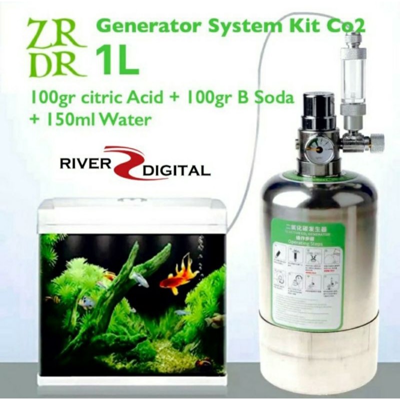 Jual WYIN / ZRDR Tabung Co2 Cylinder 1L Stainless Generator DIY Cisod | Shopee Indonesia