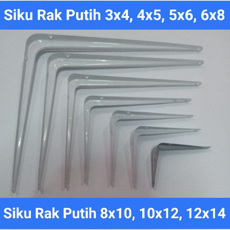 Jual Siku Rak L / Siku penyangga rak / Siku Ambalan Rak Dinding / Shelf ...