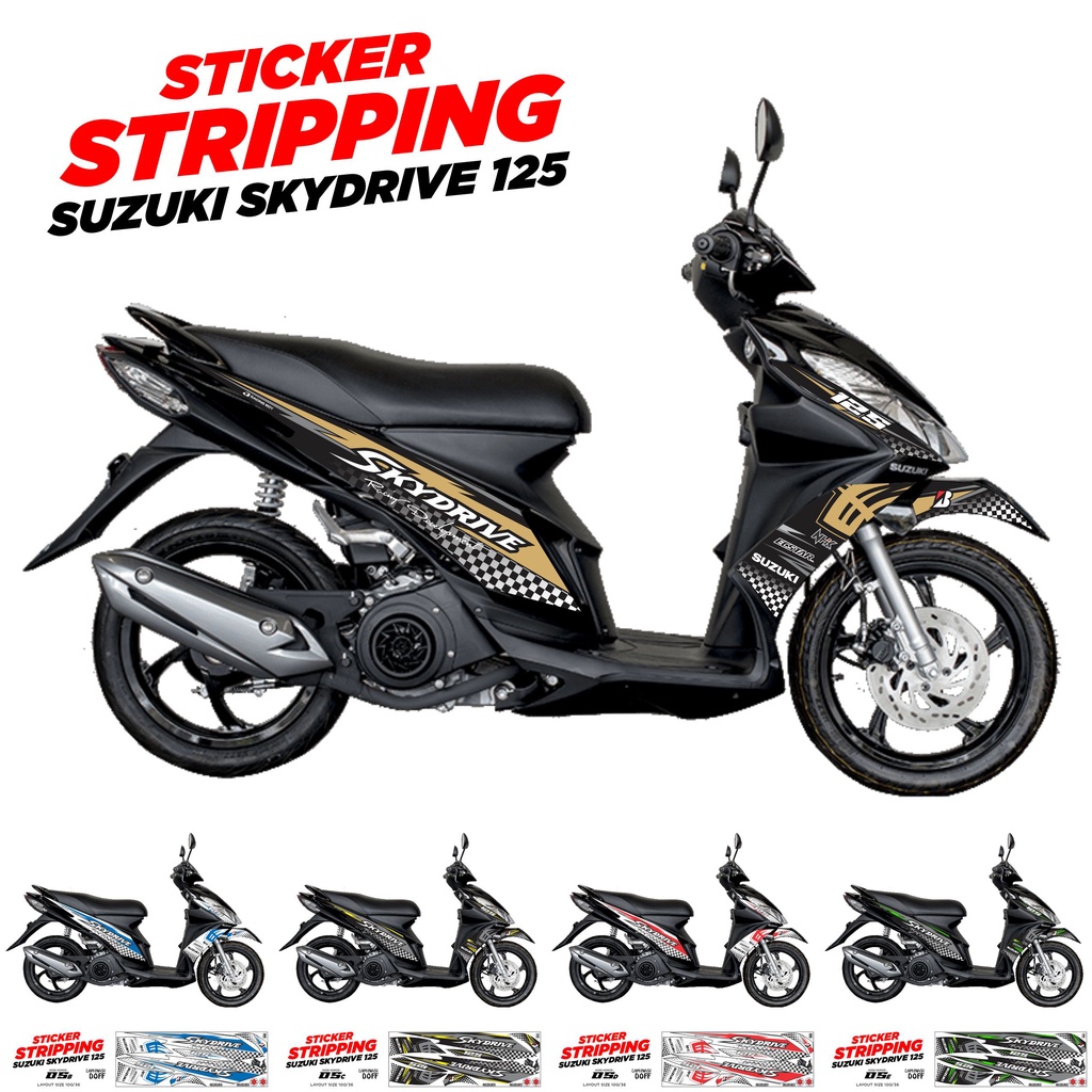 Jual Stiker Striping Decal Suzuki Skydrive 2009-2014 Variasi Racing AR ...
