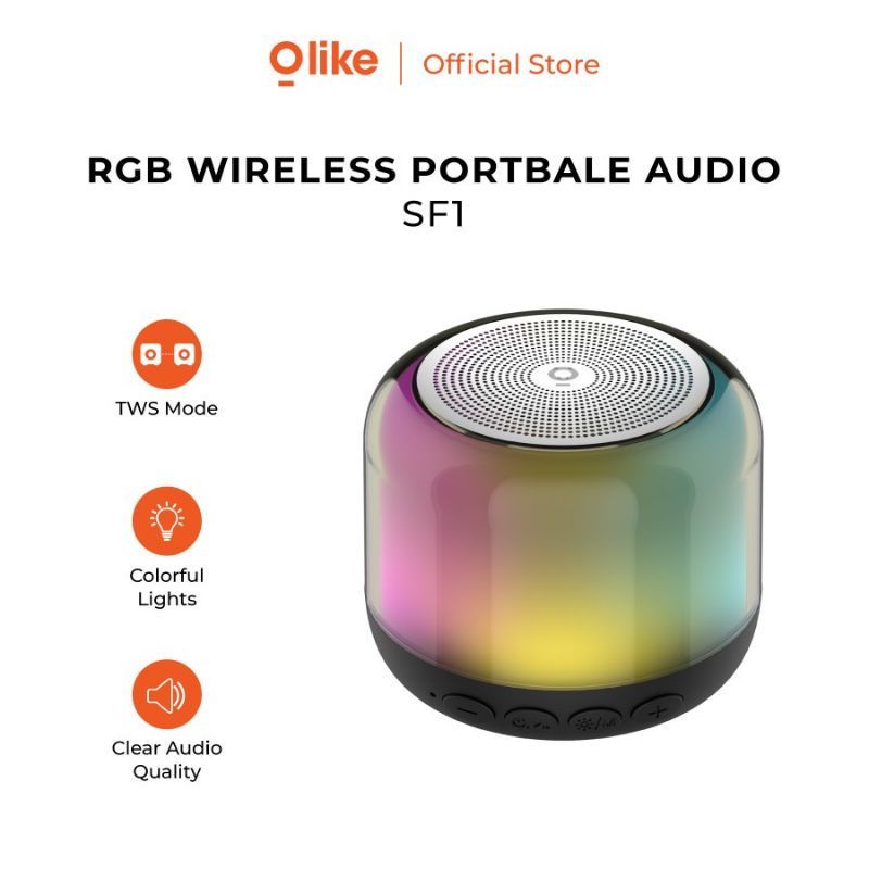 Jual Olike Portable Speaker RGB Light Blutooth 5.0 Smart TWS SF1 ...