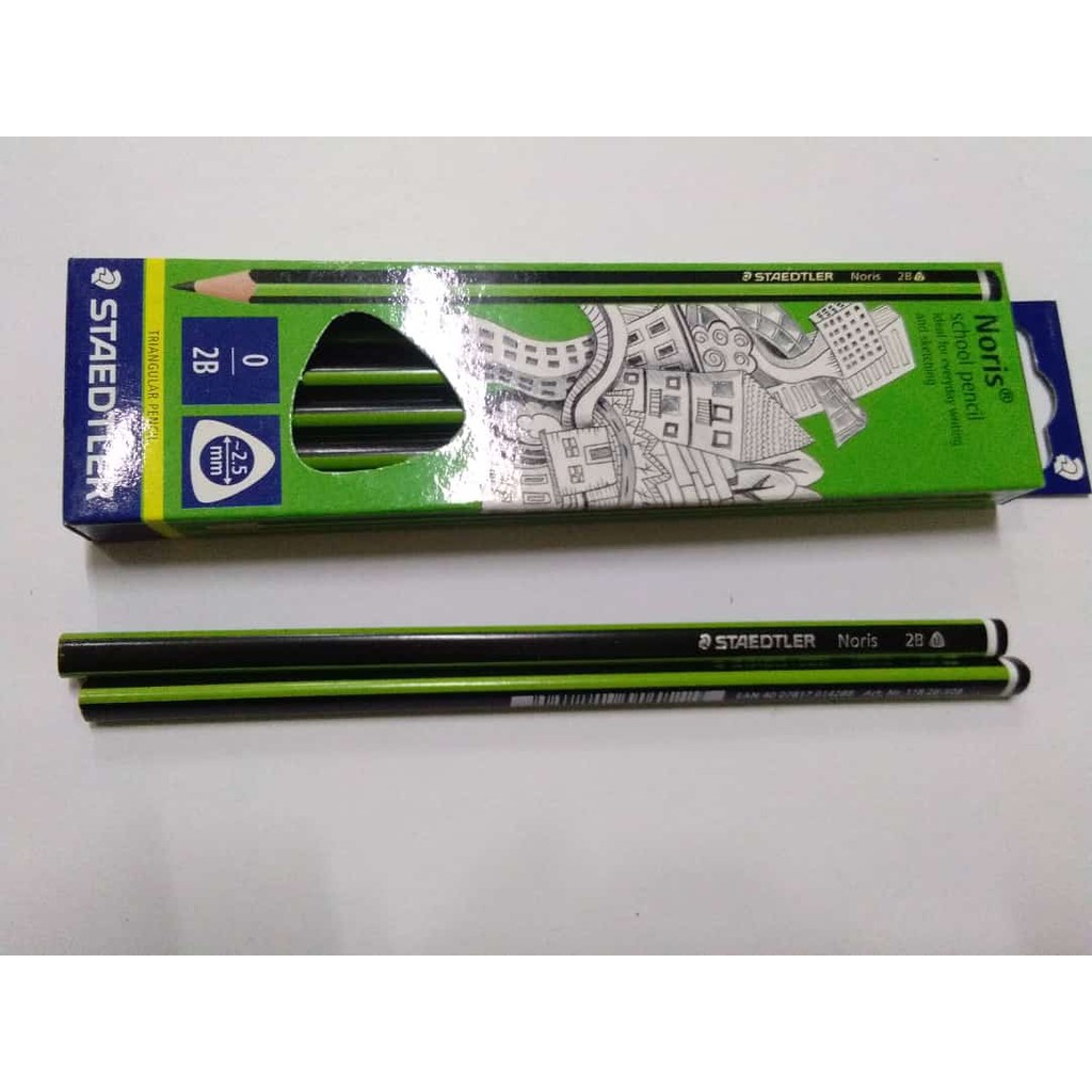 Jual STAEDTLER NORIS TRIANGULAR pencil 2B GREEN | Shopee Indonesia