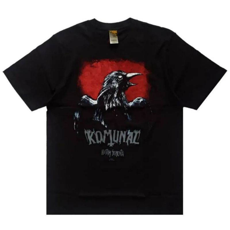 Jual Tshirt KOMUNAL - HITAM SEMESTA | Komunal Official Merchandise | Shopee Indonesia