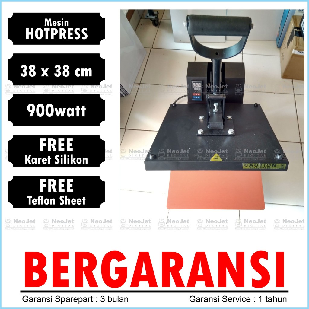 Jual Mesin Hot Press Heat Press Hotpress Heatpress 38x38 cm 900 Watt ...