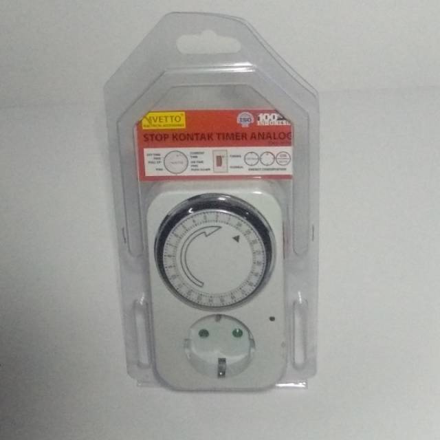 Jual Stop Kontak Timer 24 Jam Vetto | Shopee Indonesia