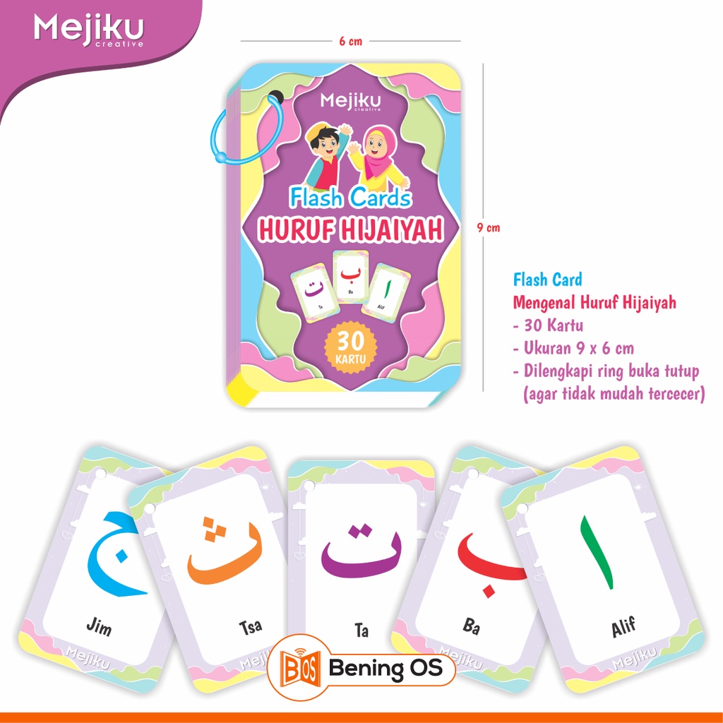 Jual Mengenal Huruf Hijaiyah - Flash Card Mainan Edukasi (Mejiku ...