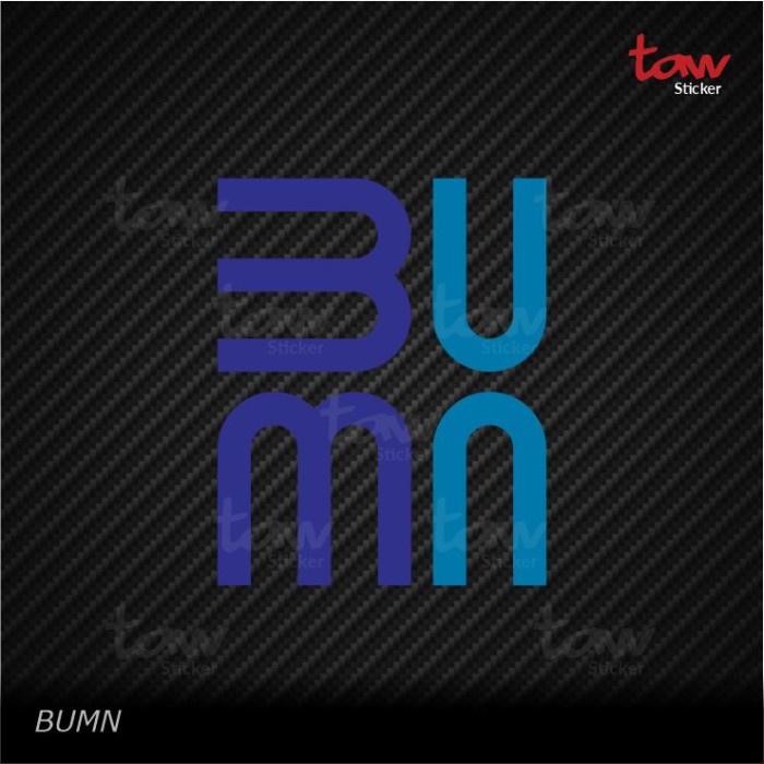 Jual BUMN 2 Warna Cutting Sticker Stiker Kaca mobil motor Helm Laptop ...