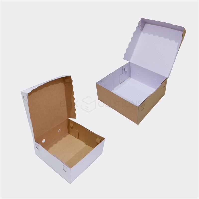 Jual box kraft renda R6 / dus makanan 16 x 16 x 7 cm bolak-balik ...