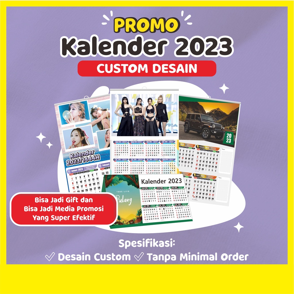 Jual Cetak Kalender Dinding 2023 Custom Desain / Kalender Meja ...