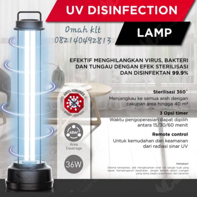 Jual uv desinfektan lamp lampu desinfektan bunuh virus bakteri by ...