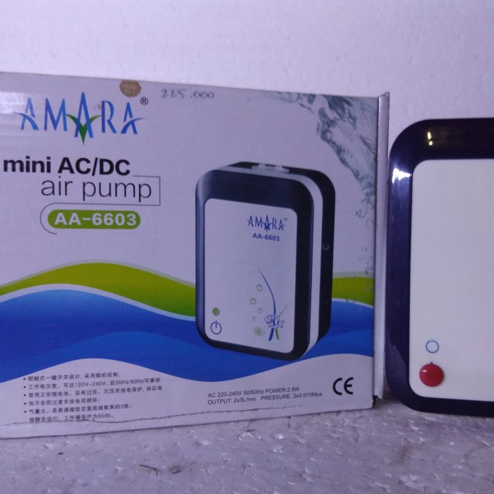 Jual Pompa aquarium Aerator Amara mini AA 6603 AC/DC AA-6603 mini ...