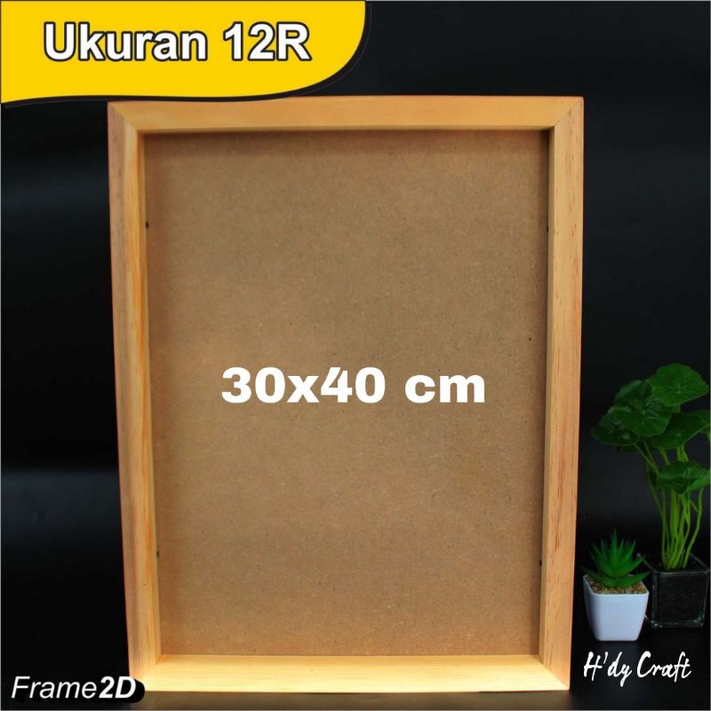 Jual Frame Foto 2D Ukuran 12R 30x40 Cm Natural Kayu Ja.ti Belanda ...
