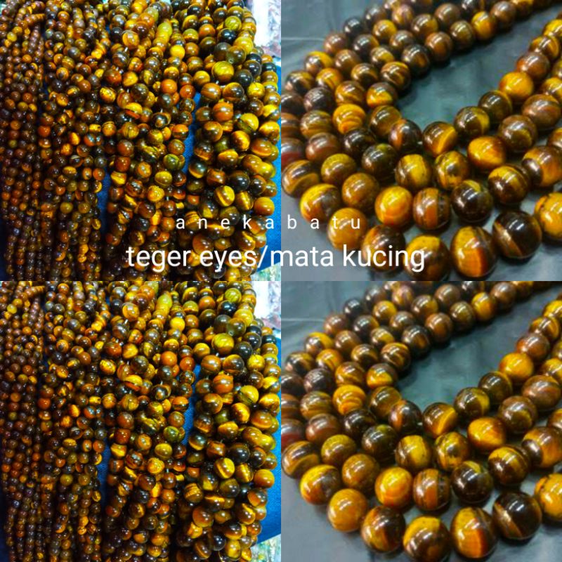 Jual MANIK-MANIK GELANG BATU ALAM TEGER EYES BIDURI SEPAH UK 4MM,6MM ...