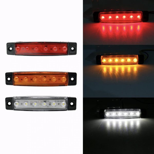 Jual Lampu Rambu Truck Mobil LED Marker Indicator Light 24V 10PCS Merah ...