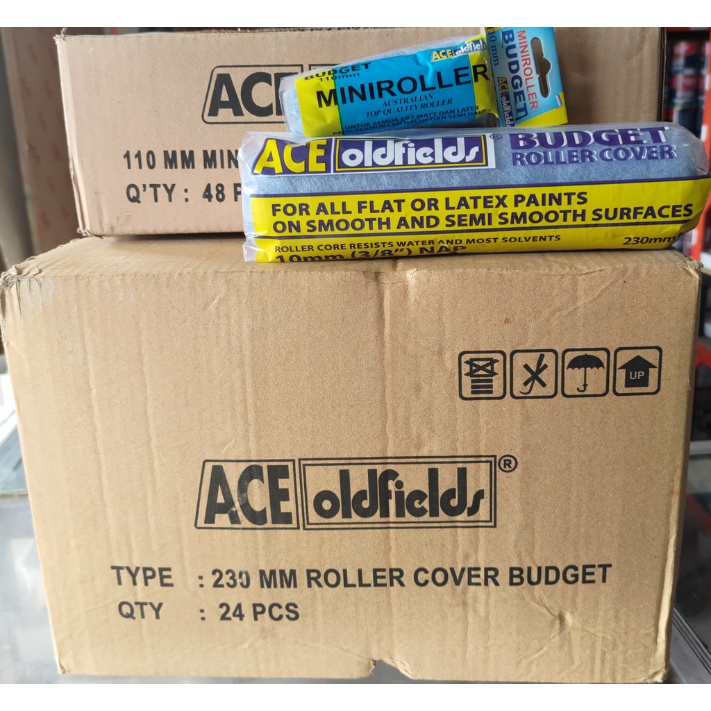 Jual Refill Kuas Roll Ace Biru Besar Kecil 110mm 230mm | Shopee Indonesia