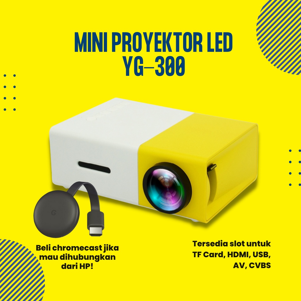 Jual Mini Proyektor LED YG300 / YG-300 / YG 300 LCD Portable Projector ...