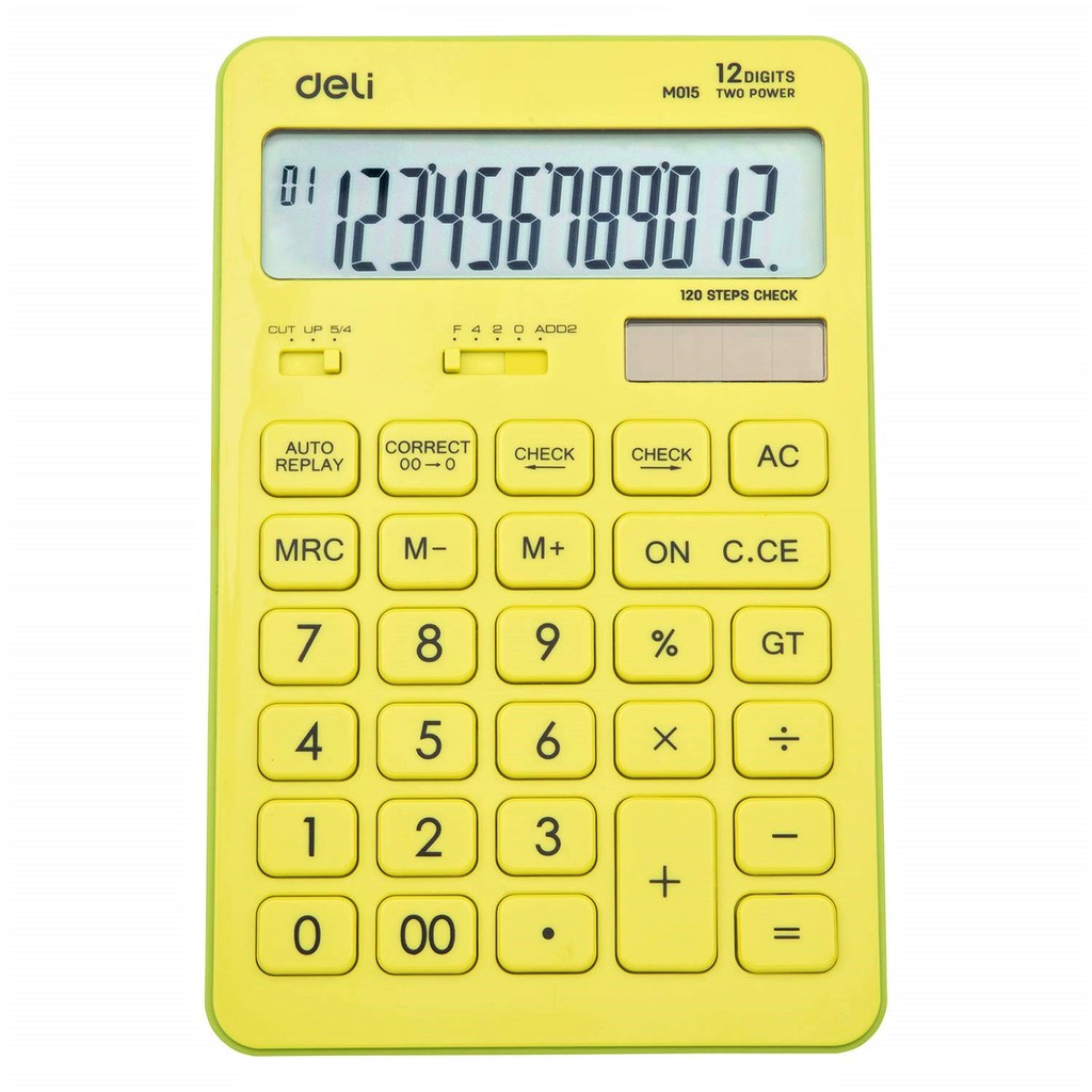 Jual KALKULATOR DAGANG DELI M-015 LUCU WARNA 12 DIGIT CHECK CORRECT ...