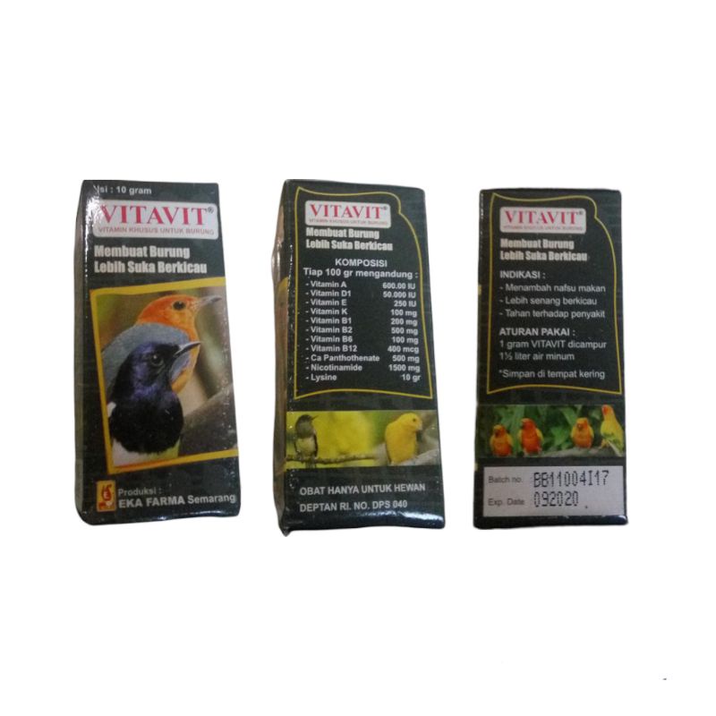 Jual Eka Farma / VITAVIT POWDER - Multivitamin segala jenis burung 10gr ...