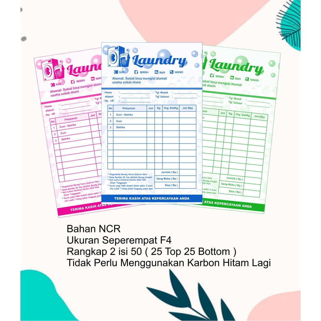 Jual Custom Nota Surat Jalan kwitansi Kop Surat promise kupon Brosur ...