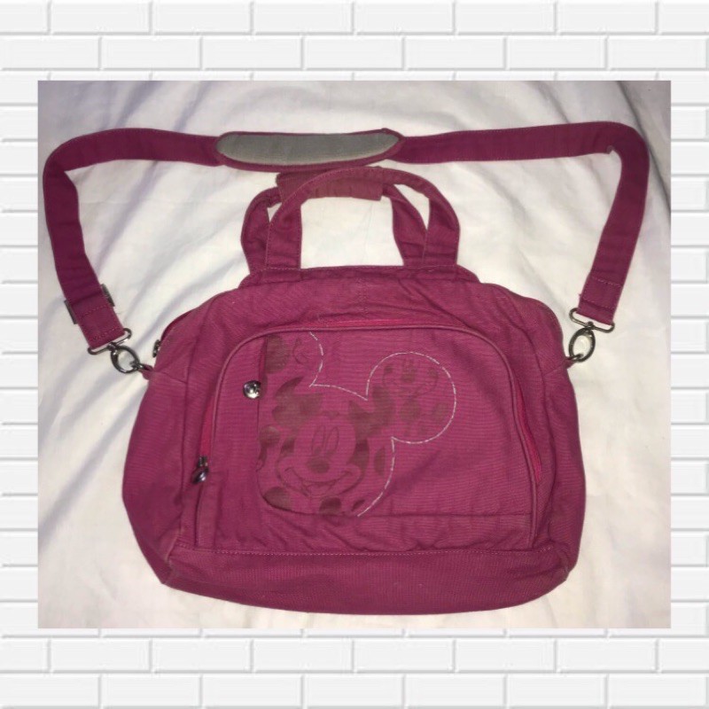 Jual tas disney mickey mouse selempang utk laptop atau kantor preloved ...