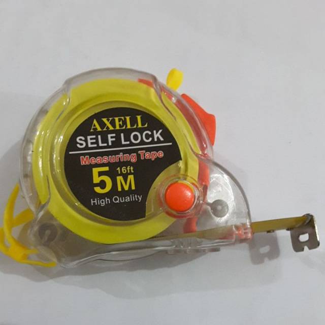 Jual METERAN AXELL TRANSPARAN SELF LOCK 5M 16ft meteran alat ukur ...
