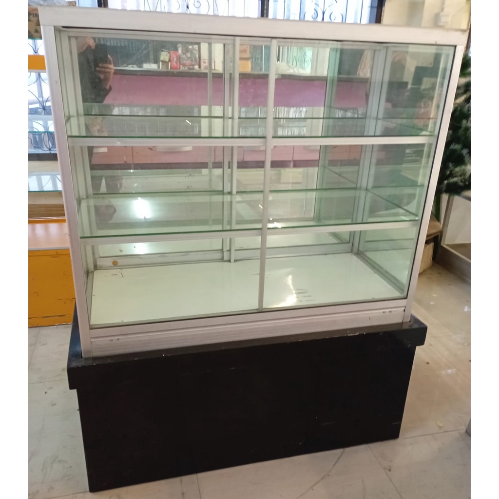 Jual Rak etalase aluminium ukuran sedang | Shopee Indonesia