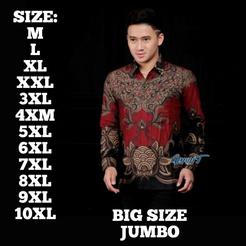 Jual KEMEJA BATIK PRIA LENGAN PANJANG BIG SIZE JUMBO M.L.XL.XXL.3XL.4XL.5XL.6XL.7XL.8XL.9XL.10XL ...