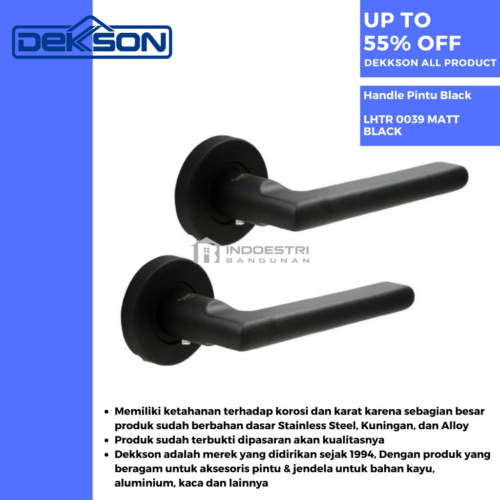 Jual Handle Pintu Dekkson LHTR 0039 Black (Black Matt Edition) | Shopee ...