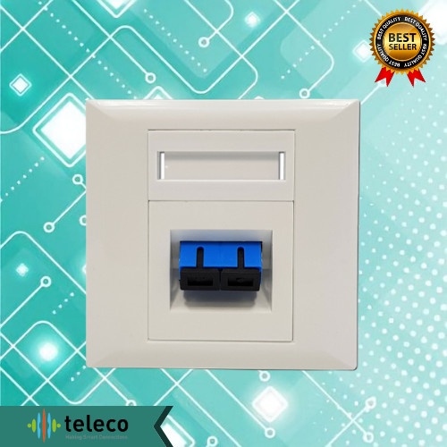 Jual Roset Tanam/Face Plate 2 Core SC +Adapter SM FTTH FO/Fiber Optic ...