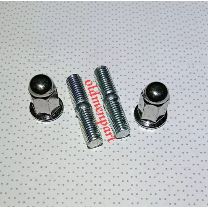 Jual (1 Set ) 4 Biji Baut Baud Tanam Plus Mur Topi Tinggi M7 Baut Drat ...