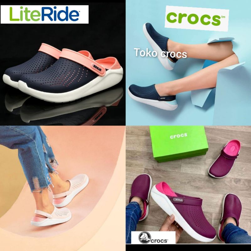 Jual Crocs Literide Women / crocs clog Literide / Sandal crocs Literide / Sandal wanita | Shopee ...