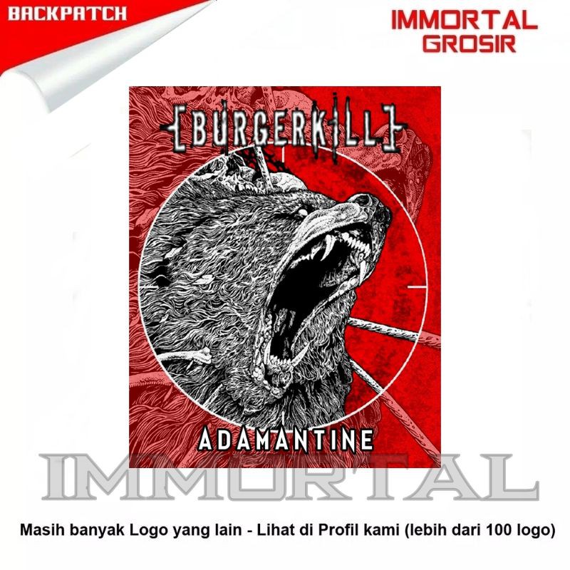 Jual Backpatch emblem punggung besar jumbo burgerkill Adamantine | Shopee Indonesia