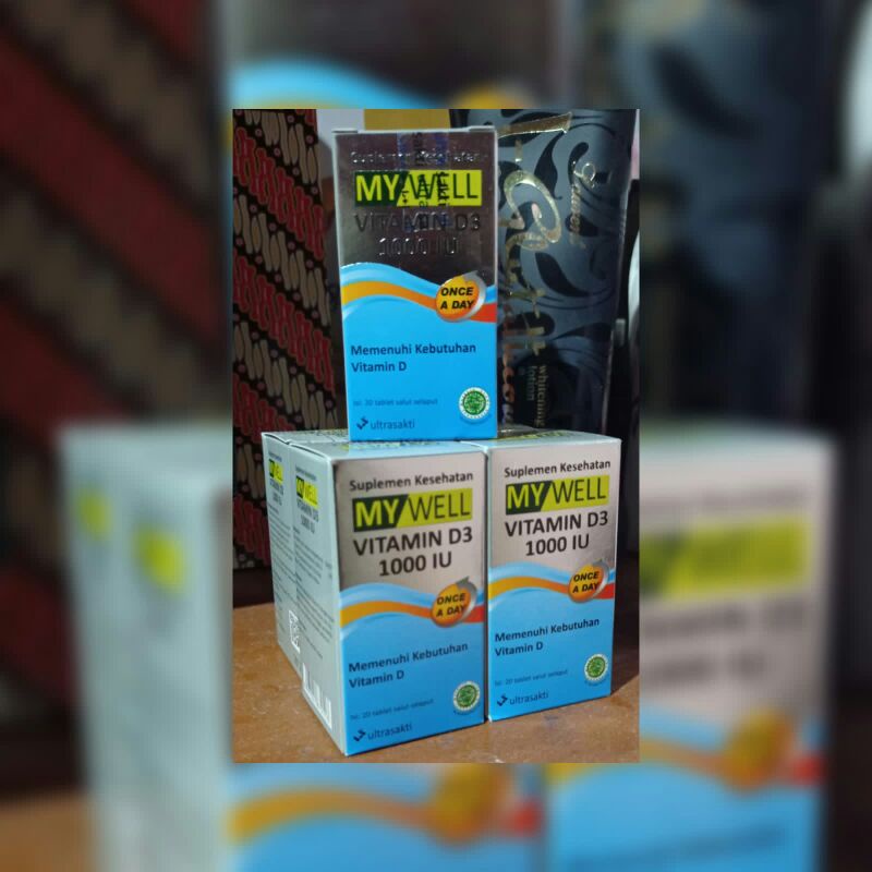Jual MY WELL VITAMIN D3 1000 IU (ISI 20 TABLET) | Shopee Indonesia