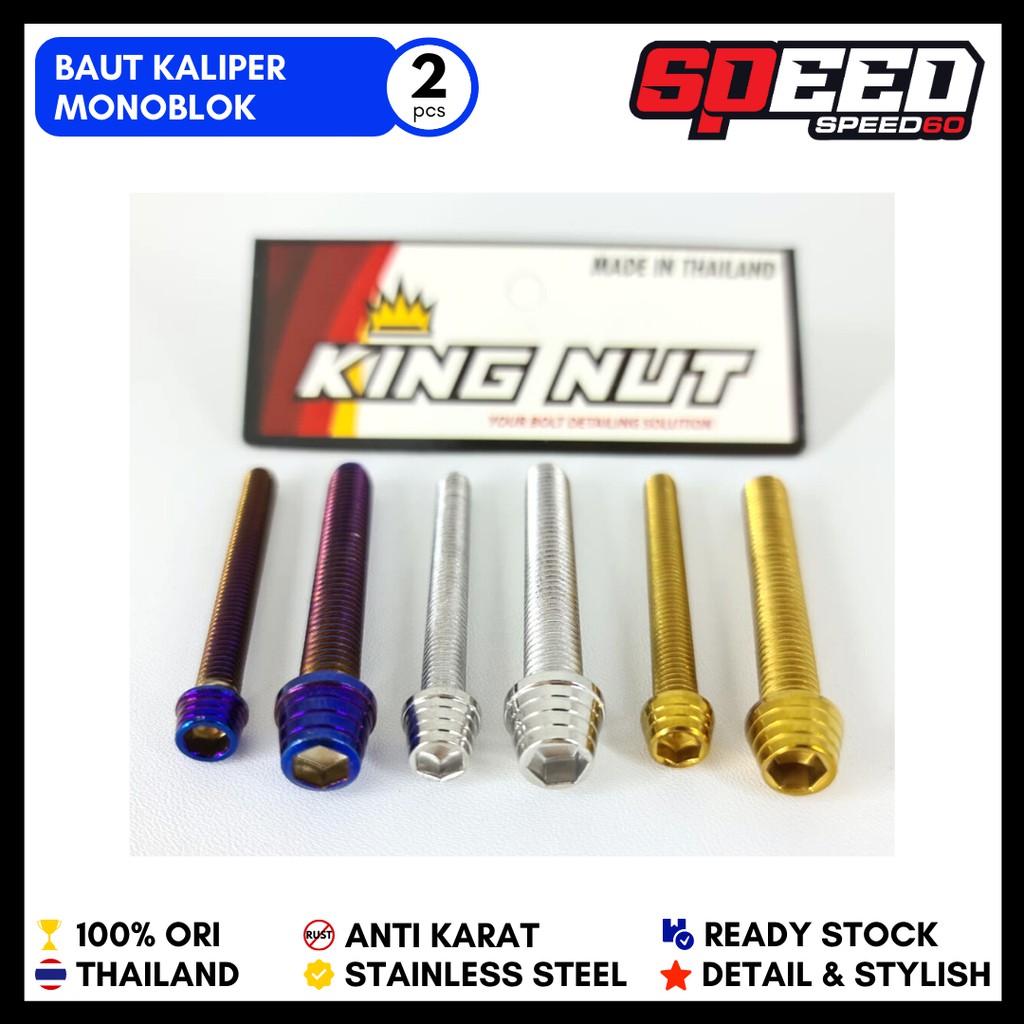 Jual Baut Kaliper Monoblok Probolt Stainless Steel King Nut Thailand | Shopee Indonesia