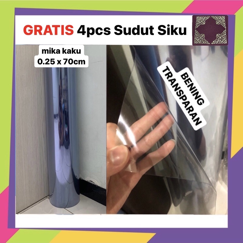 Jual Plastik Mika Bening PVC (0,25mm x 70cm) Meteran tekstur Kaku / Rigid untuk Kotak Hantaran ...