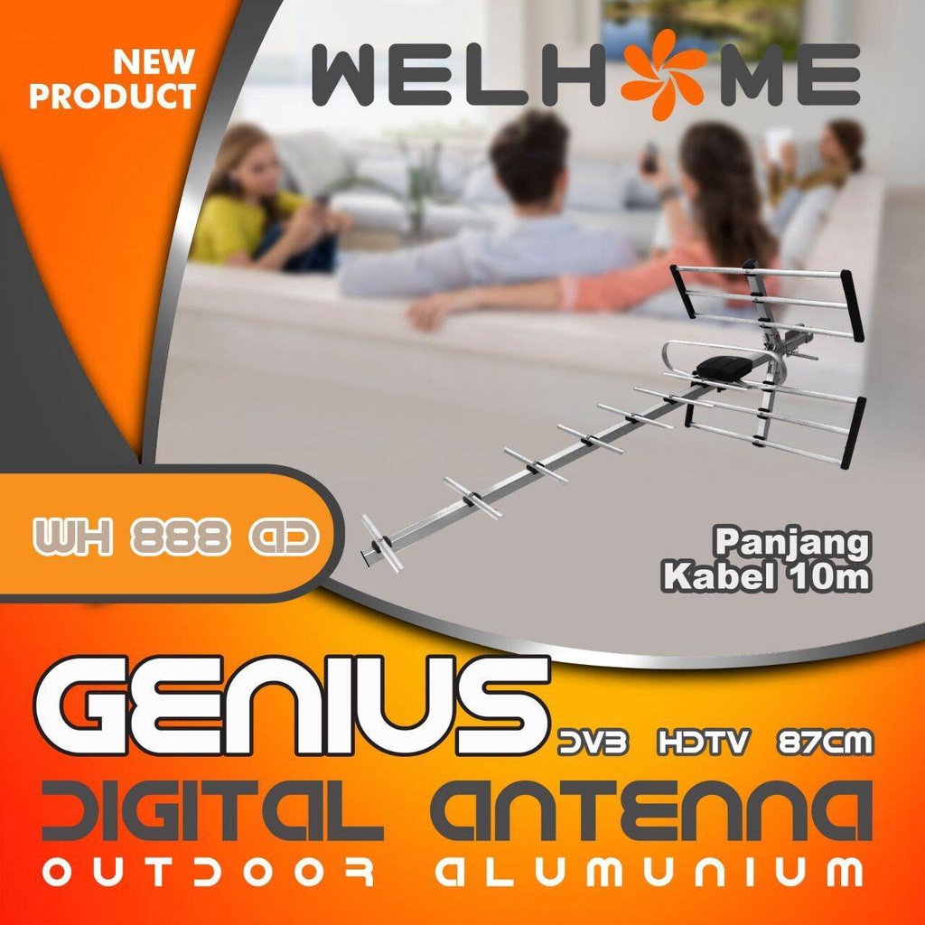 Jual Antena Digital Outdoor Welhome Genius 888AD BIKIN TV JADI LEBIH ...
