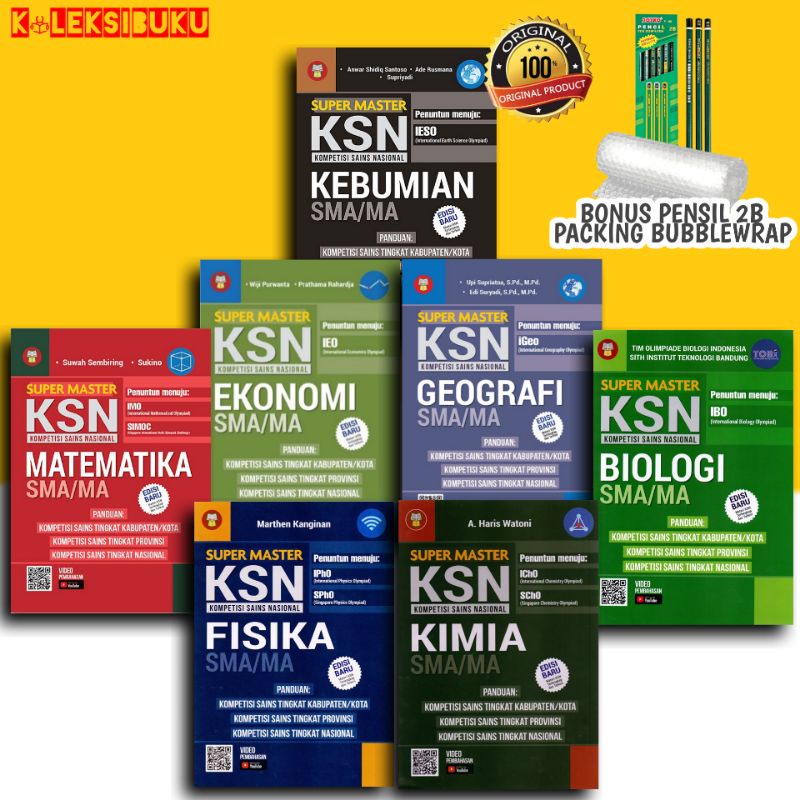 Jual BUKU KSN SMA : SUPER MASTER KSN (KOMPETISI SAINS NASIONAL) SEMUA MATA PELAJARAN /BIOLOGI ...