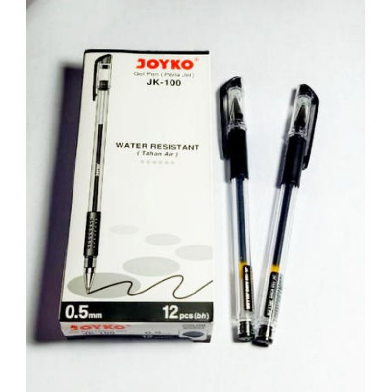 Jual Pulpen Joyko Gel Pen King Jeller JK-100 ( Hitam / Biru ) - ( 1 Pack - 12 Pcs ) | Shopee ...