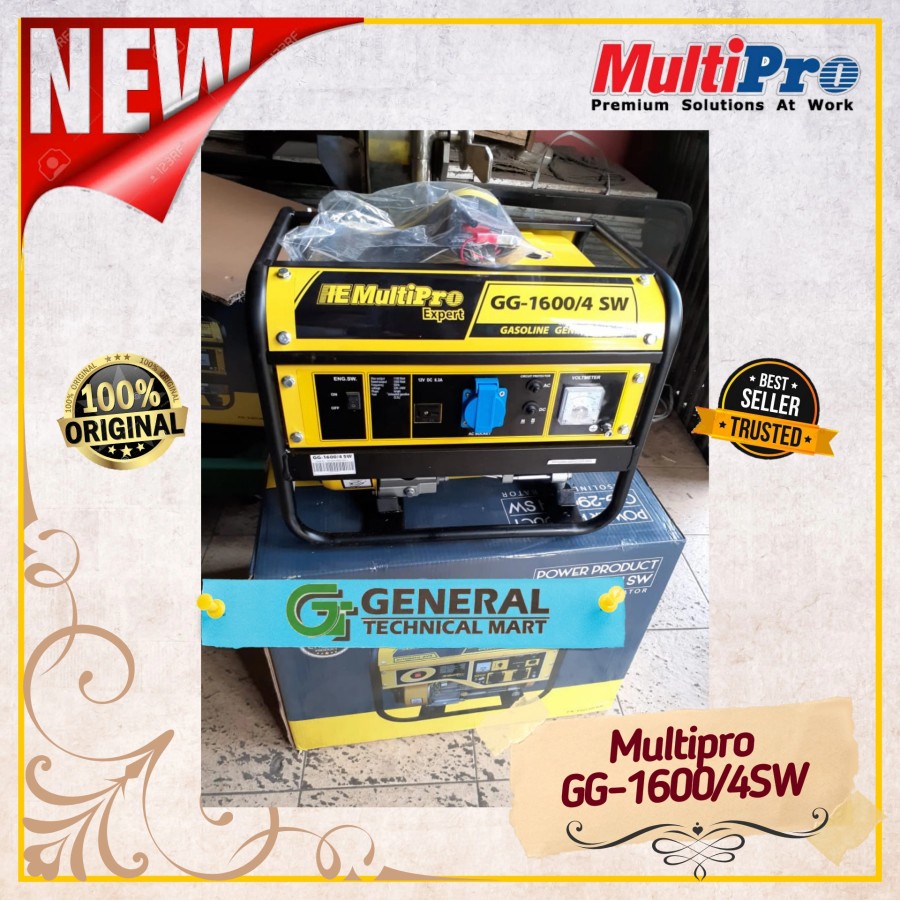 Jual Genset bensin gasoline generator GG1600/4SW Multipro GG-1600/4SW | Shopee Indonesia