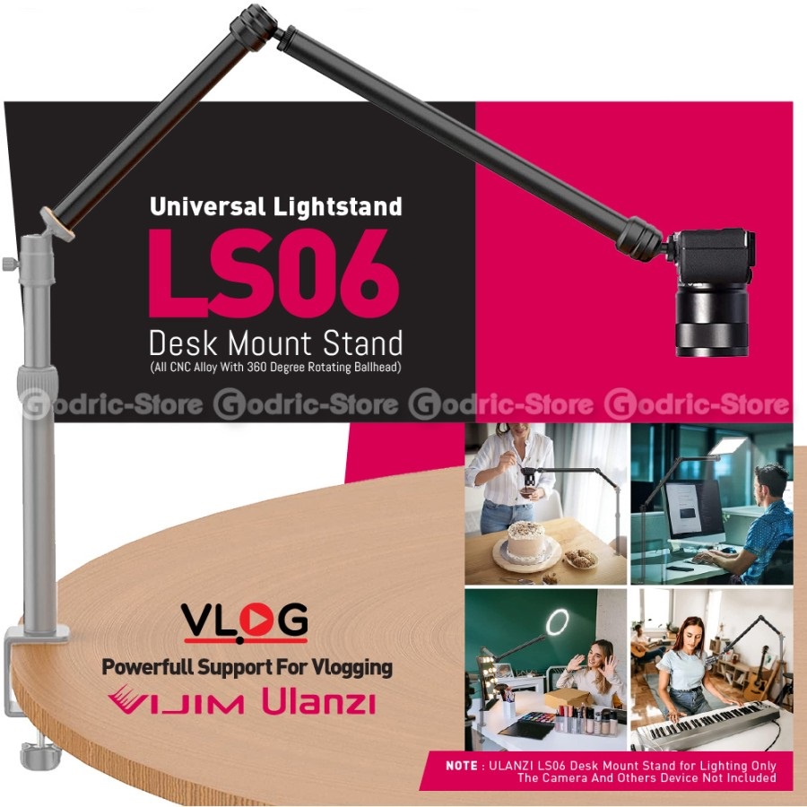 Jual ULANZI VIJIM LS06 2-Stage Arm Flexible for Light Stand Clamp Bracket | Shopee Indonesia